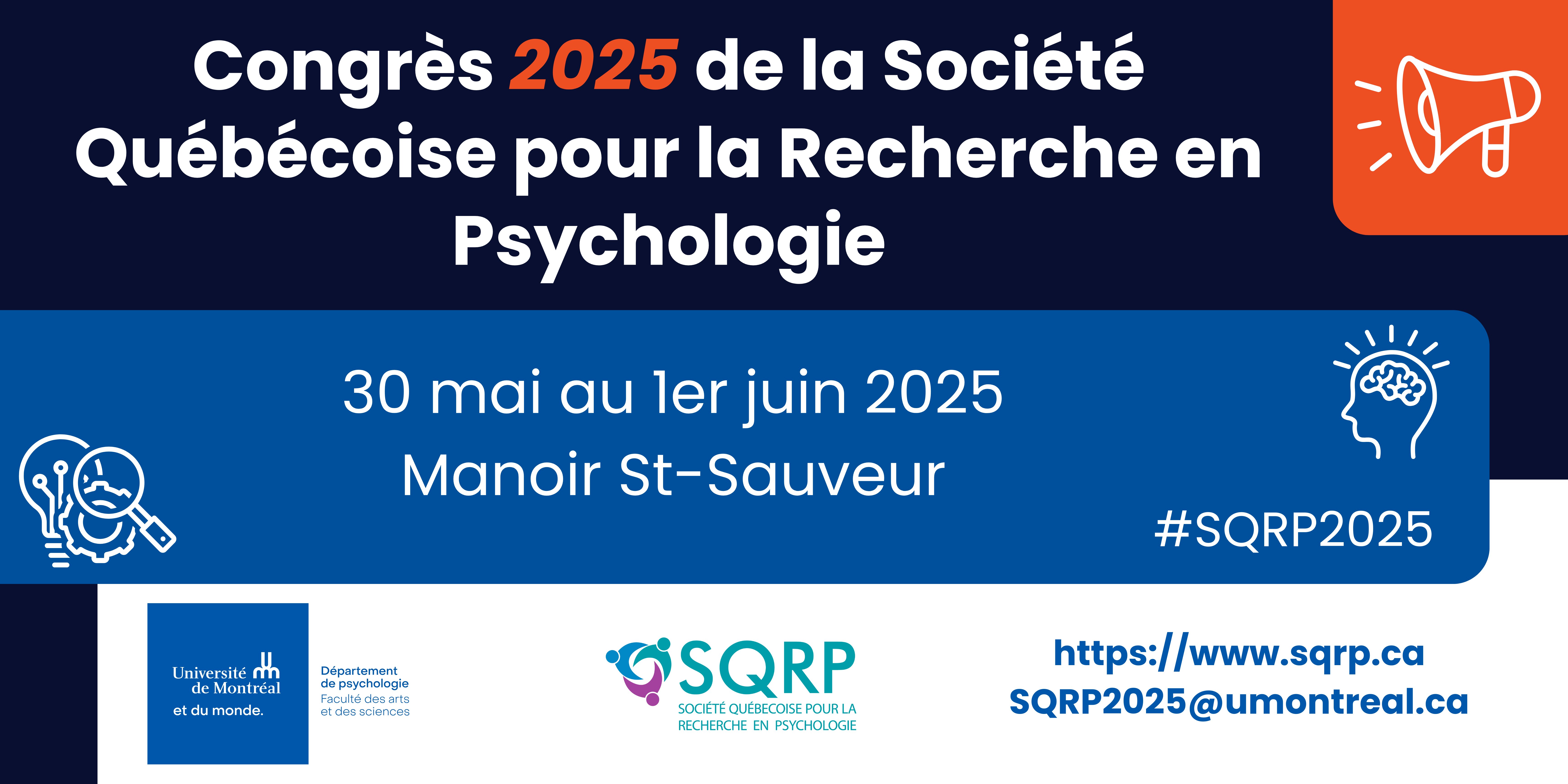 Congrès de la Société québécoise pour la recherche en psychologie (SQRP ...